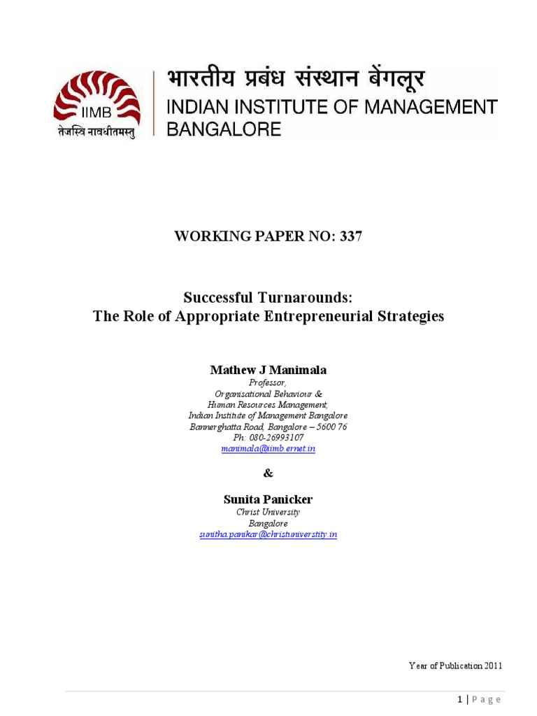 Turnaround Strategies | PDF | Strategic Management | Hypothesis