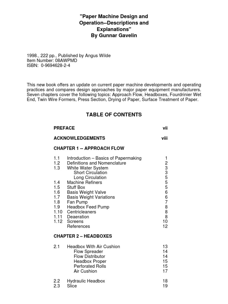 Paper Machine Design and Operation | PDF | Mechanical Engineering ...