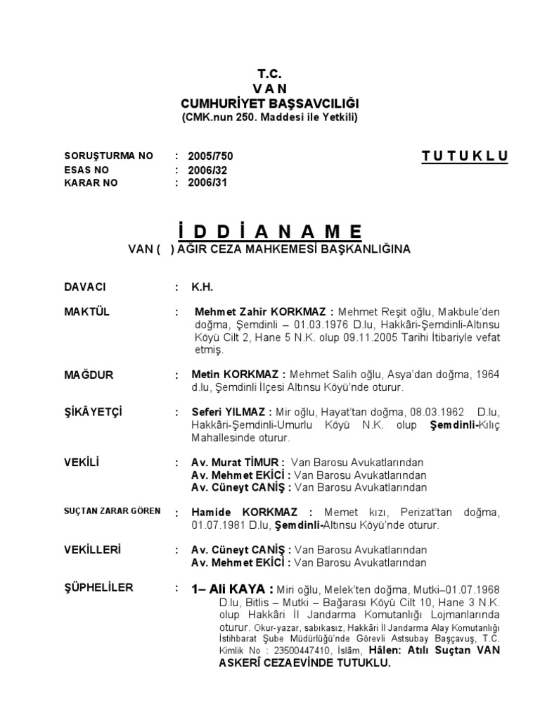 Semdinli Iddianame2 | PDF