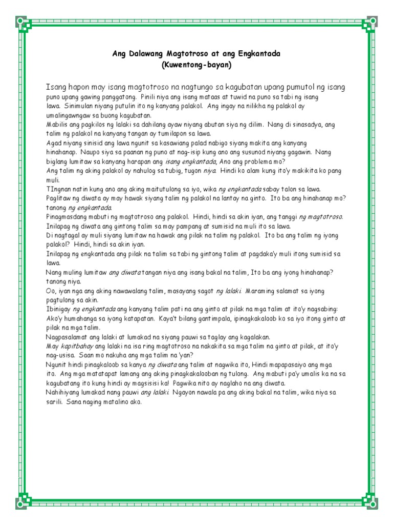 Mga Kwentong Bayan | PDF