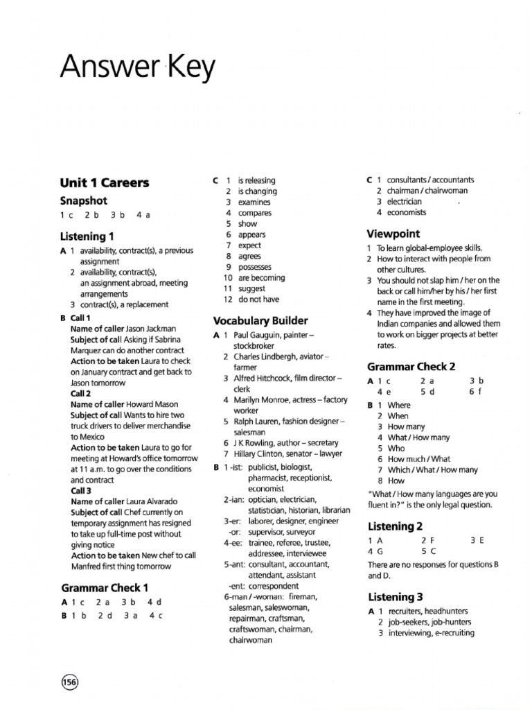 Target Score TOEIC Answer Key | PDF | Home & Garden