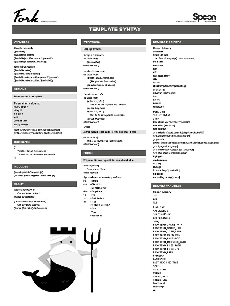 Template Syntax: Variables Iterations Default Modifiers | PDF | Control ...