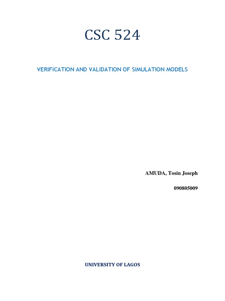 Verification And Validation Of Simulation Models Pdf Conceptual