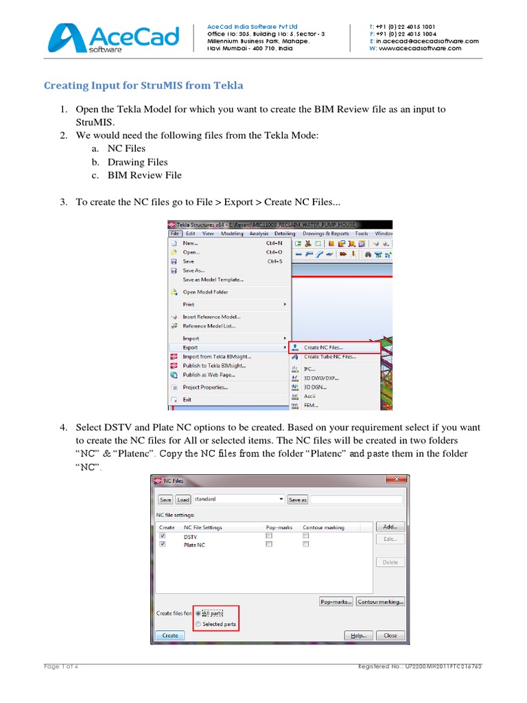 StruMIS Input Creation from Tekla | PDF | Building Information Modeling ...