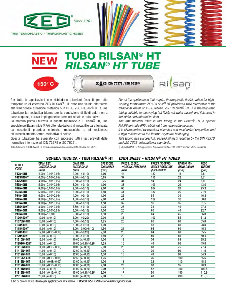 Rilsan HT | PDF | Pipe (Fluid Conveyance) | Building Technology