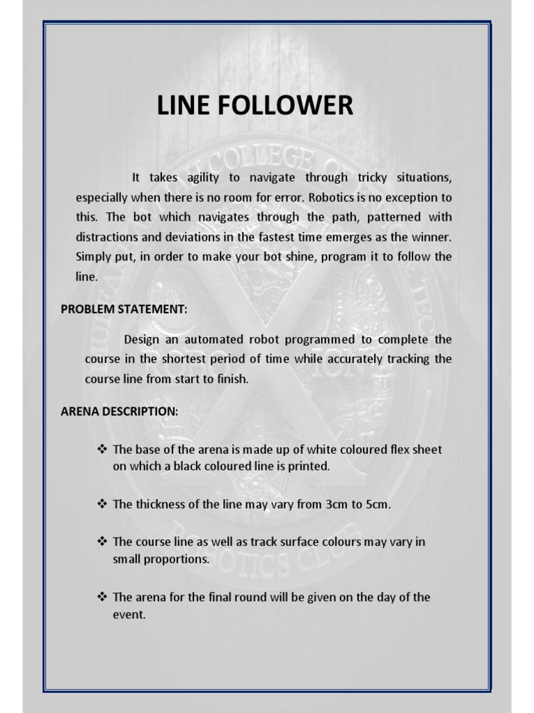 Line Follower Robot Pdf Robot Robotics