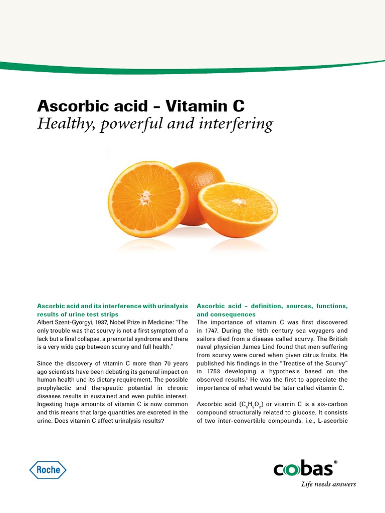 Ascorbic Acid-Vitamin C Brochure PDF | PDF | Vitamin C | Vitamin