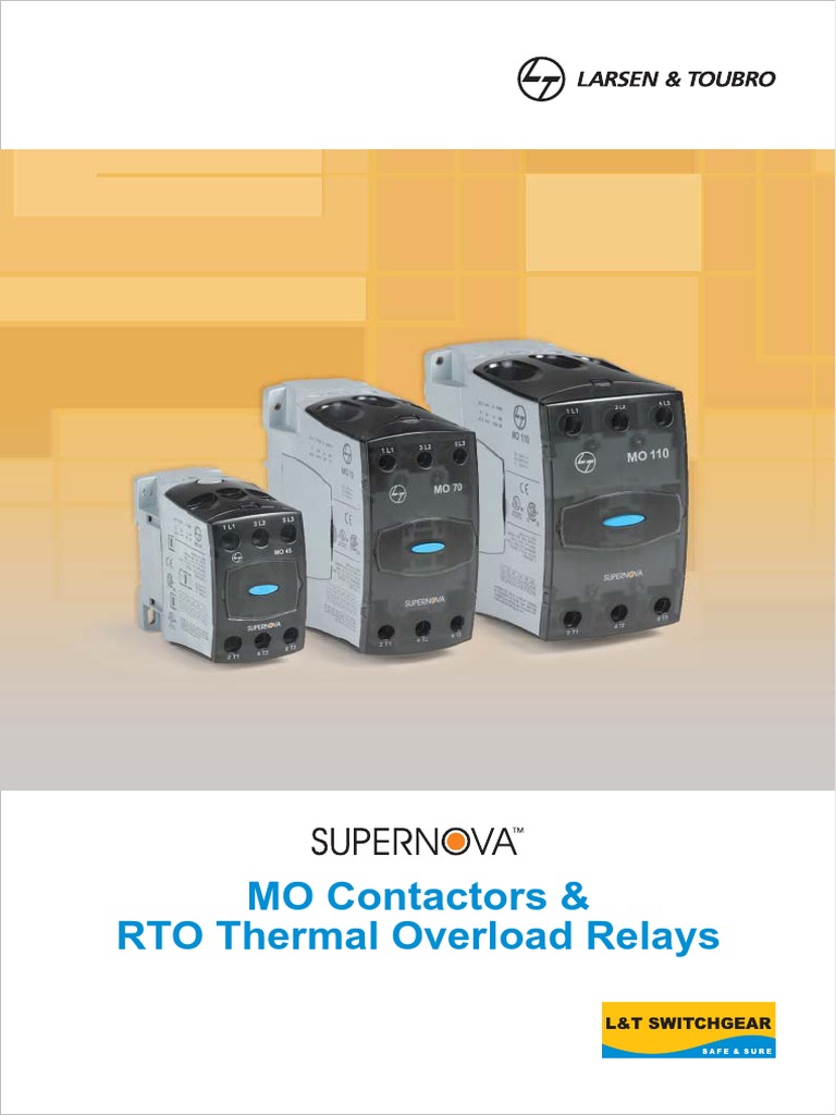 MO Contactors and RTO Thermal Overload Relays1 | Download Free PDF ...