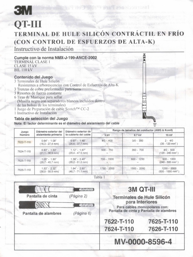Manual Instalacion Teriminal Contractil | PDF
