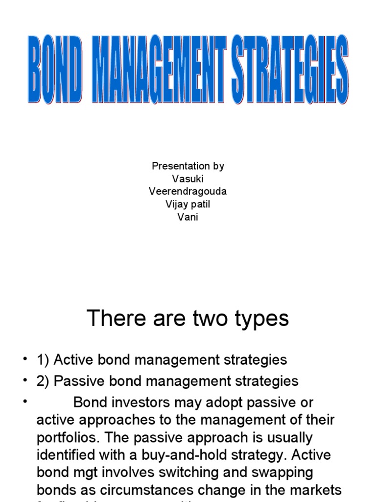 Bond Management Strategies | PDF | Bonds (Finance) | Securities (Finance)