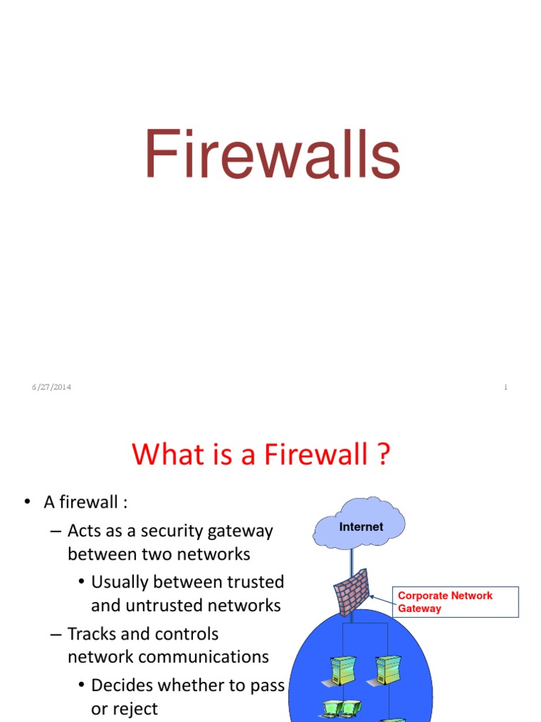 Understanding Firewalls: Types & Functions | PDF | Firewall (Computing) | Transmission Control ...