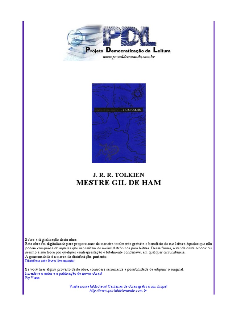 J R R Tolkien - Mestre Gil de Ham PDF | Download grátis PDF | O Hobbit ...