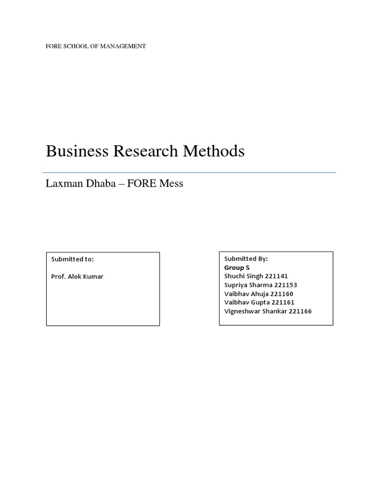 0000003991-BRM Project Report | PDF | Student's T Test | Methodology
