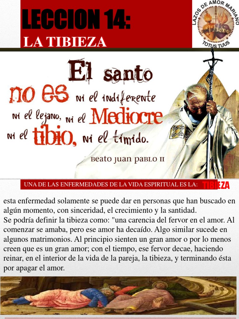 La Tibieza | PDF | Oración | Pecado