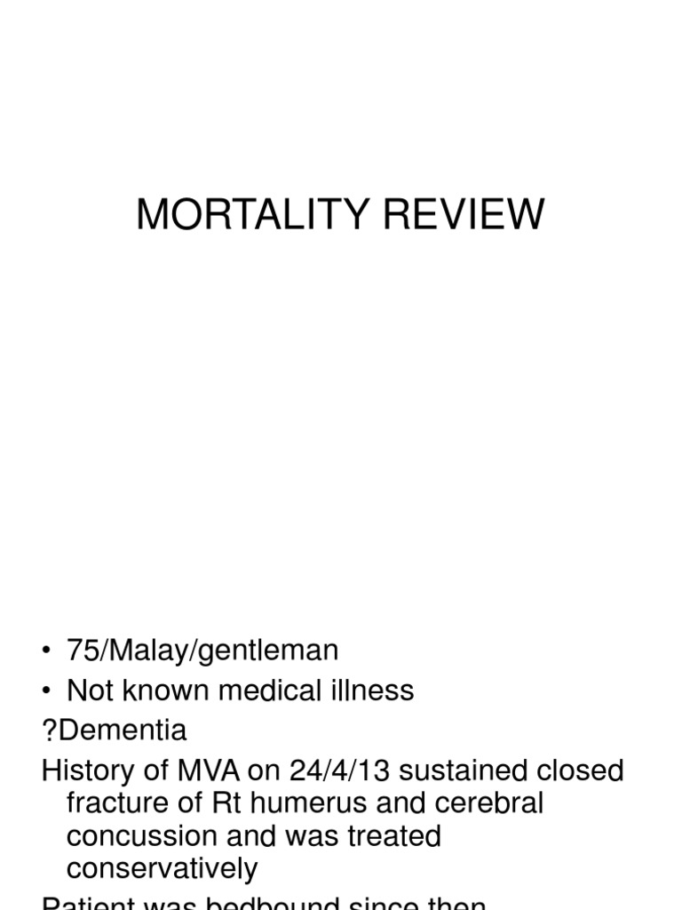 Mortality Review - ppt2 | PDF | Medicine | Rtt