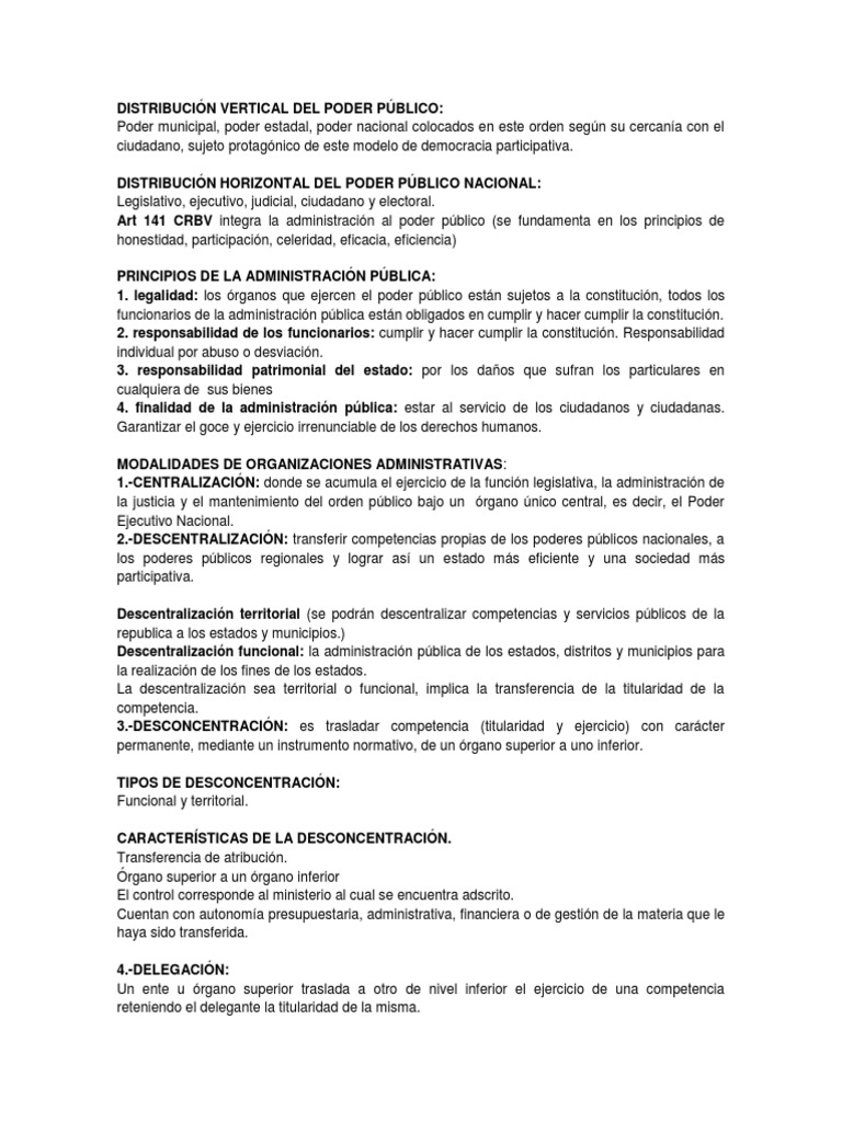 Distribucion Vertical Del Poder Publico | PDF | Estado (política ...