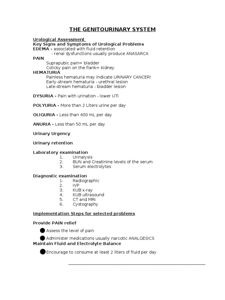 Renal Nursing | PDF | Urinary Tract Infection | Prostate