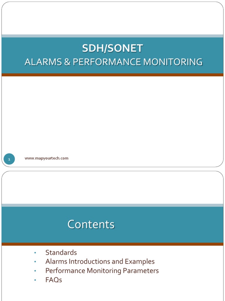 SDH Alarms & Performance Monitoring | PDF | Networks | Network Protocols