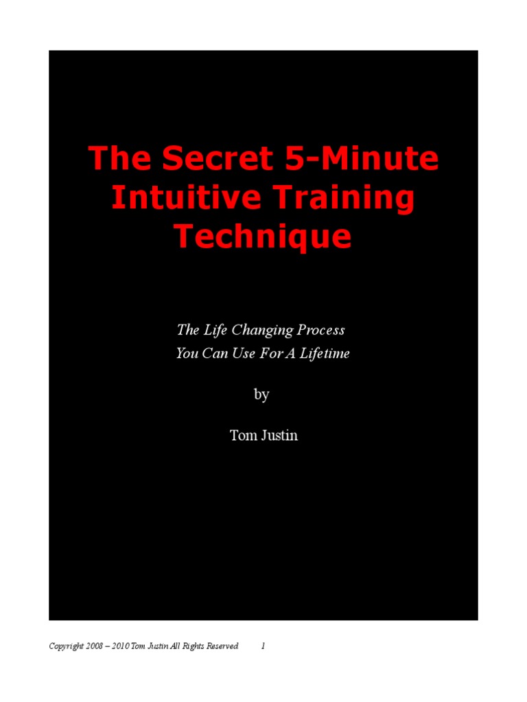 The Secret 5 Minute Intuitive Training Technique | PDF | Intuition ...