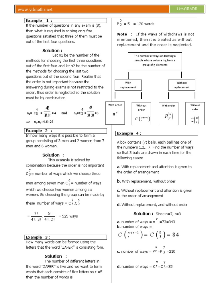 Solution:: 11th GRADE | PDF | Odds | Probability