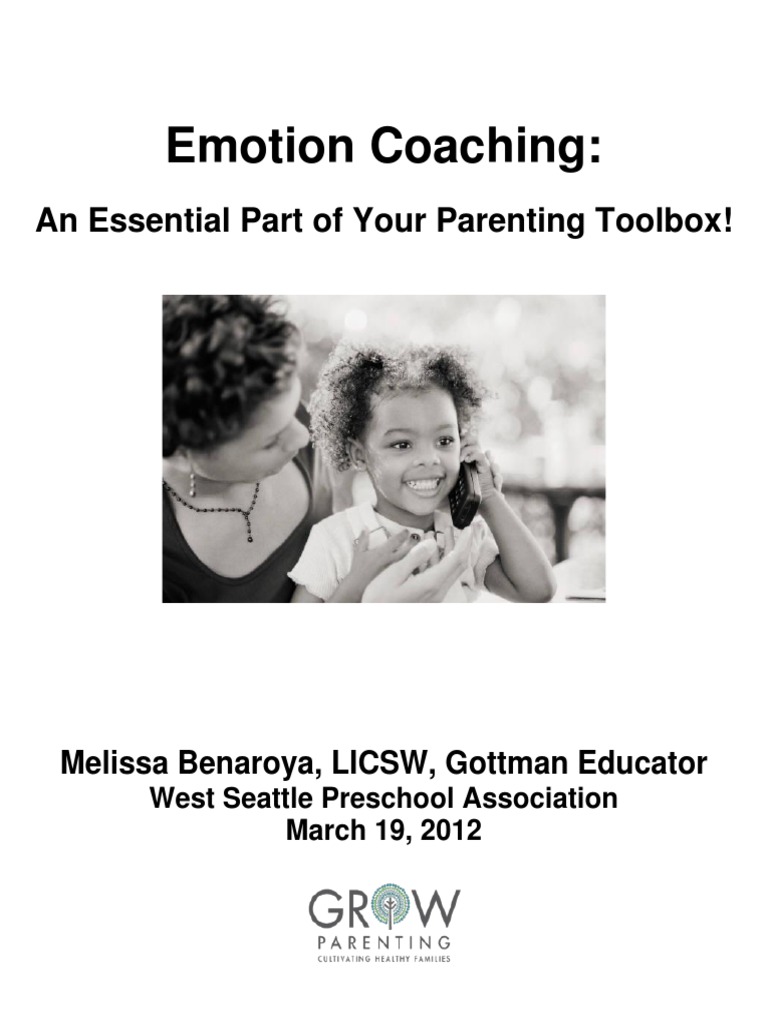 Emotion Coaching Handout For Parents | PDF | Anger | Emotions