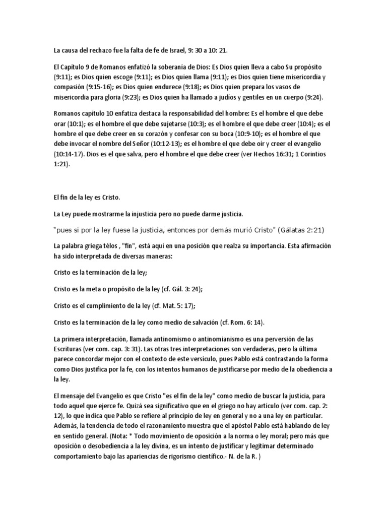 Romanos 10 | PDF | Pablo el apóstol | Fe