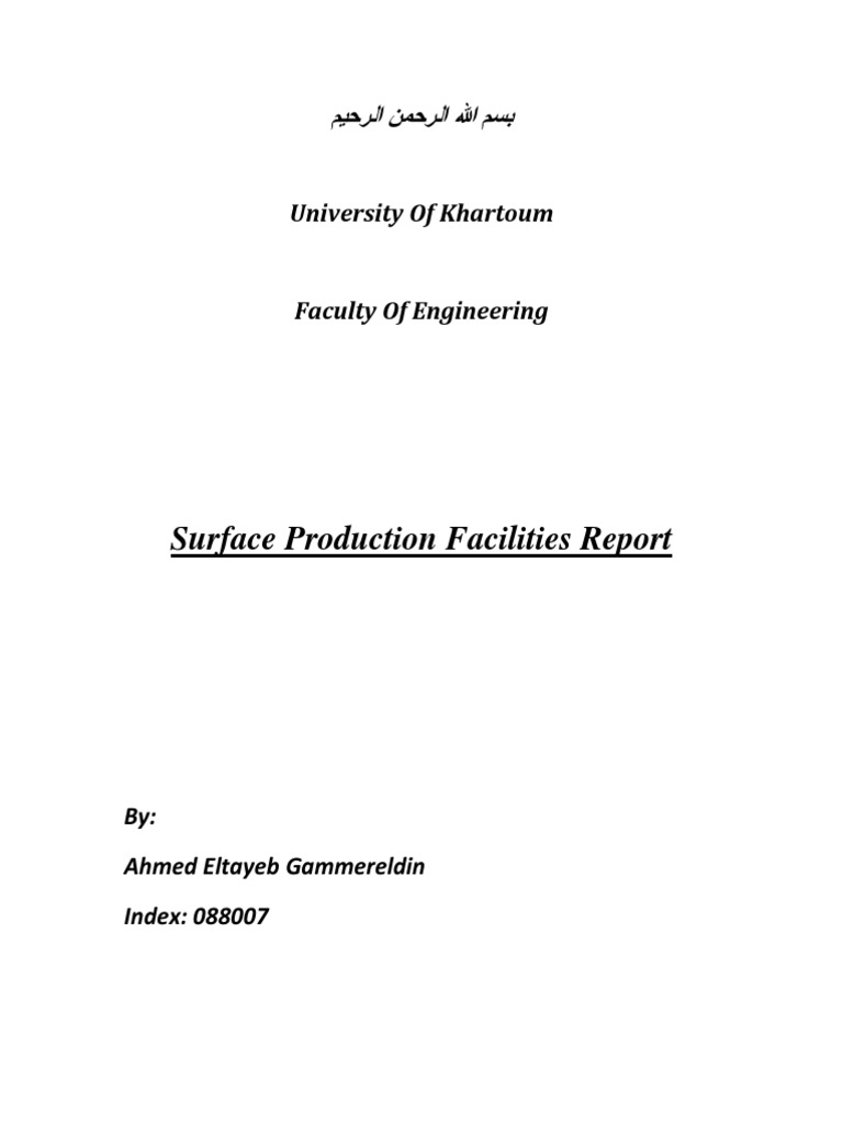 Surface Production Facility | PDF | Petroleum | Chemical Engineering