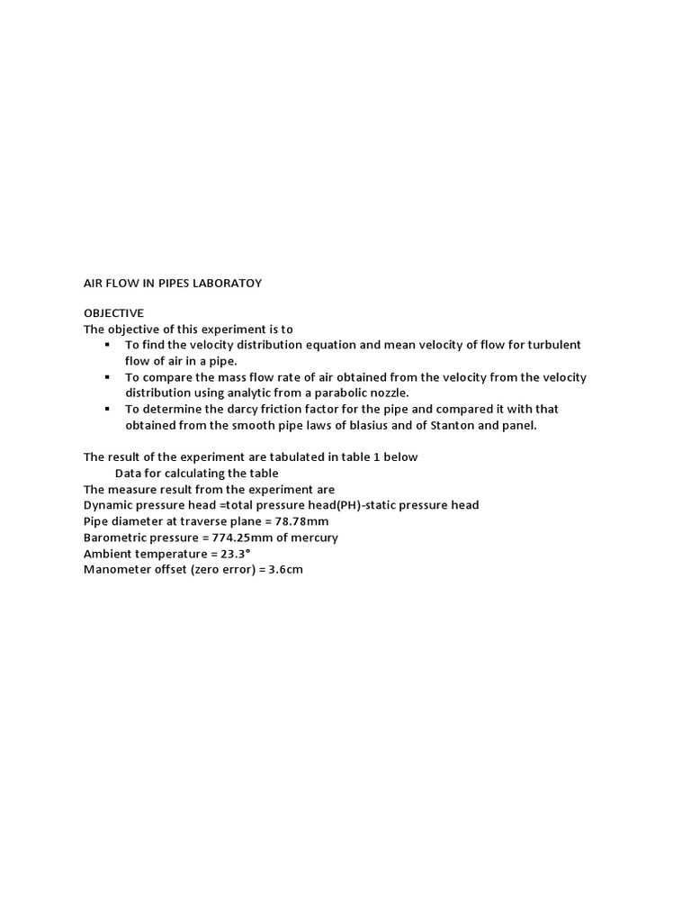 Lab Report On Airflow | Download Free PDF | Fluid Dynamics | Pressure ...