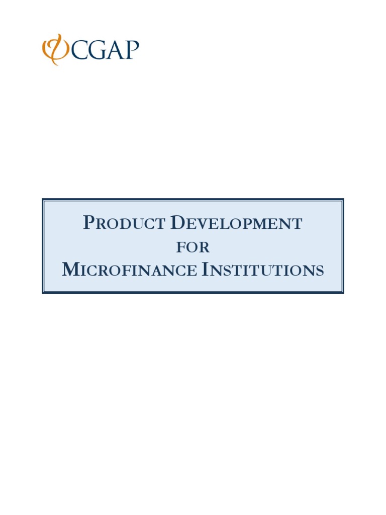 CGAP Product Development Course | PDF | Microfinance | New Product ...