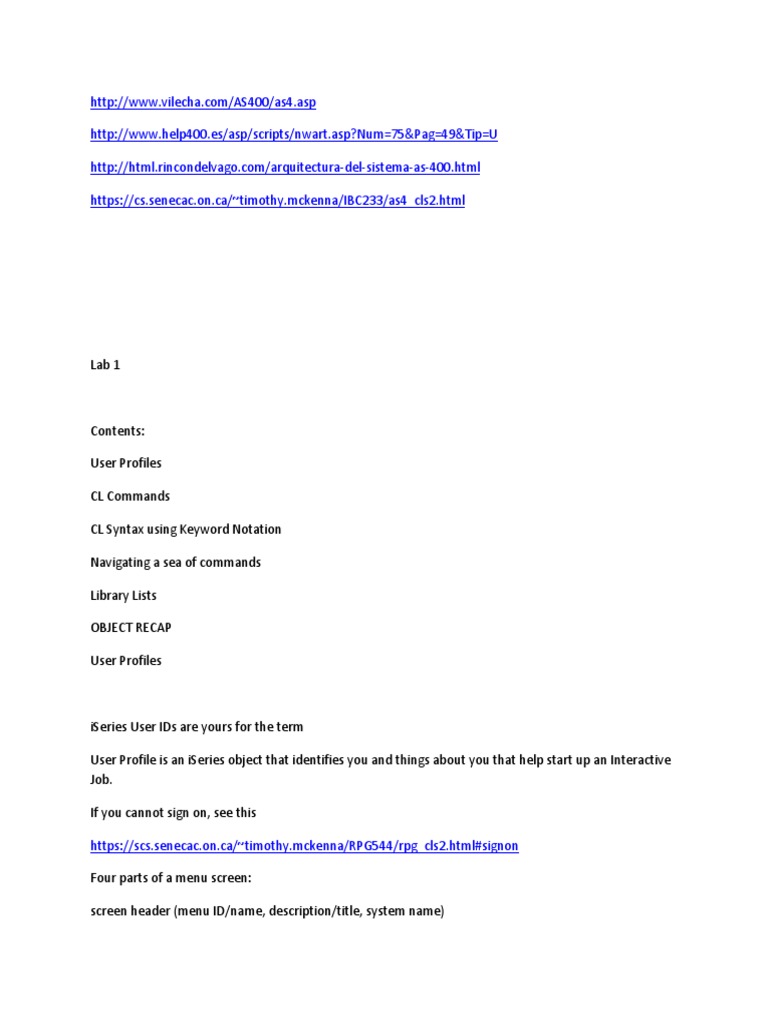 AS400 | PDF | Ibm System I | Command Line Interface