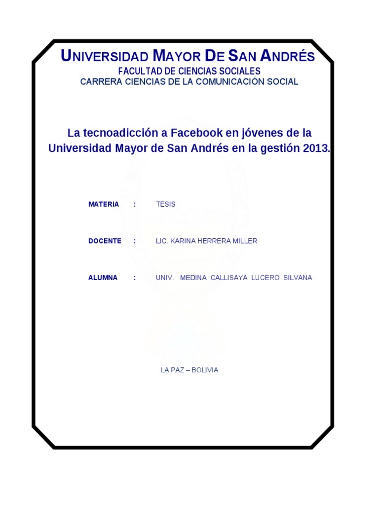 Perfil de Tesis UMSA | PDF | Economía (general) | Science