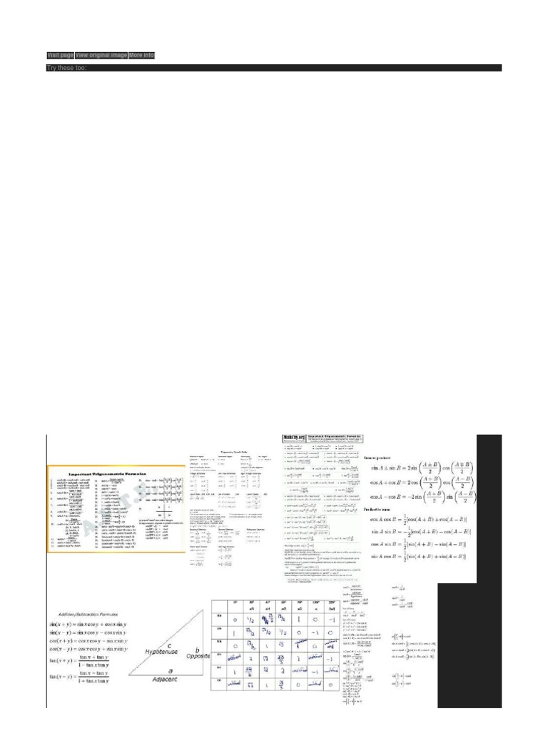 Trigonometry Formula Guide PDF | PDF