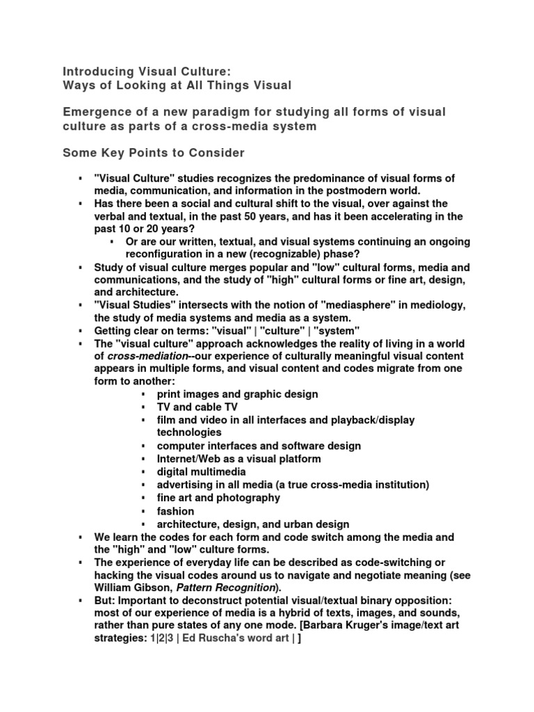 Understanding Visual Culture Dynamics | PDF | Mass Media | Semiotics