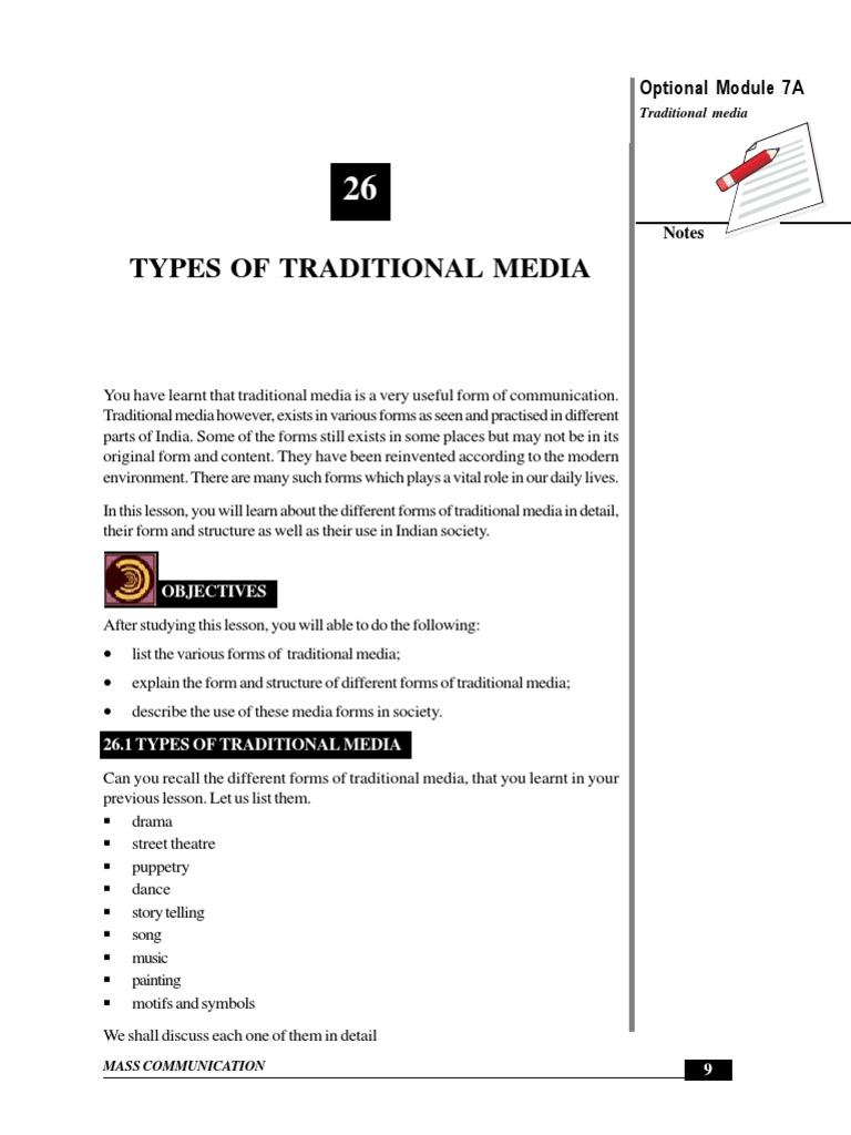 Types of Traditional Media | PDF | Puppetry | Puppets