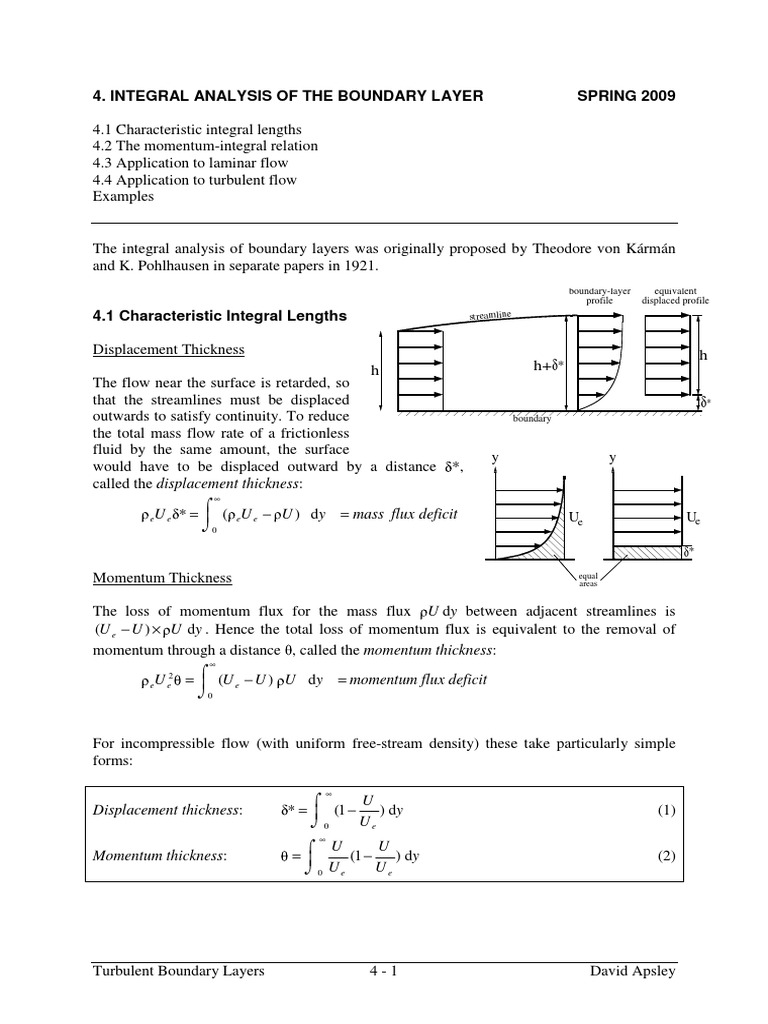 Analysis of Integral Relations for Laminar and Turbulent Boundary Layer Flows with Applications ...