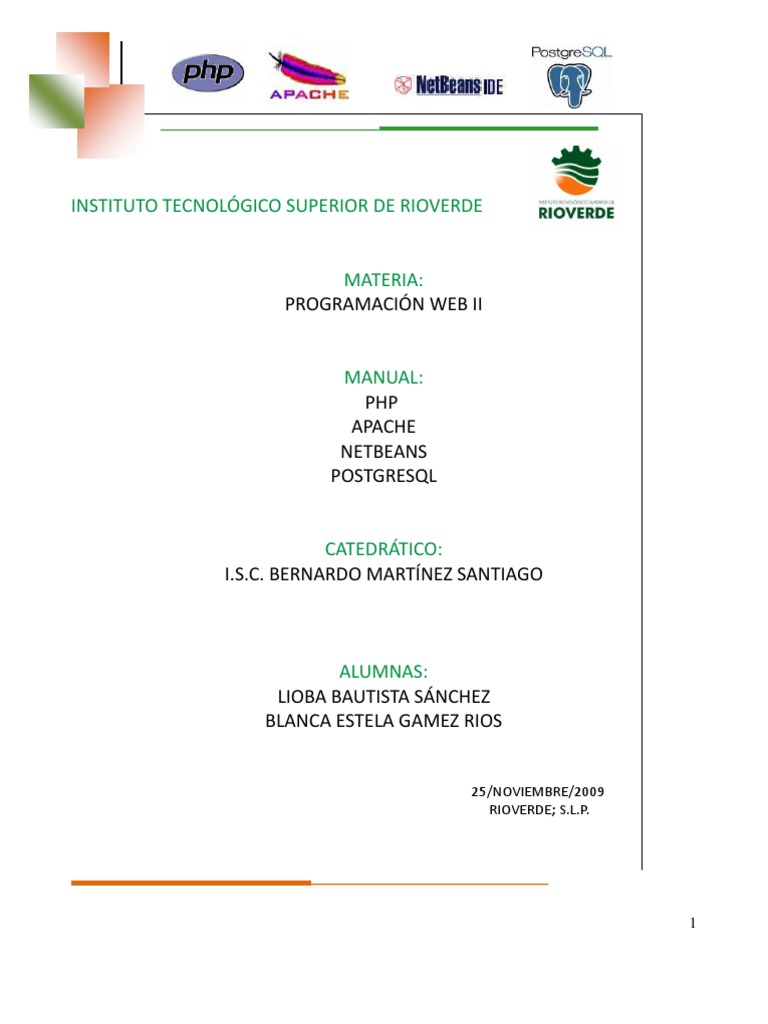 Manual de Netbeans y Postgres | PDF | Servidor HTTP Apache | Postgre Sql