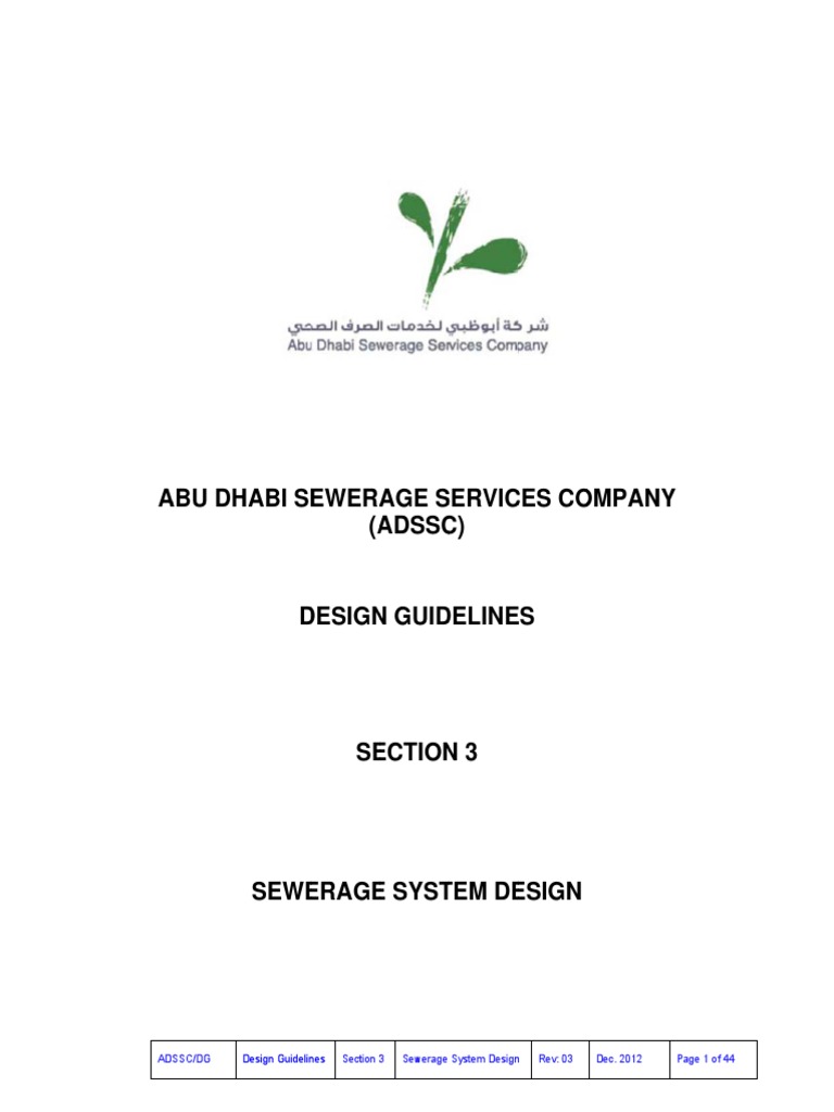 Design Guidelines for Sewerage Systems | PDF | Sanitary Sewer | Pumping ...