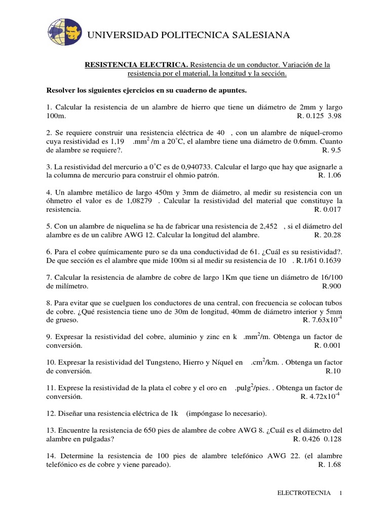 Ejercicios resistencia