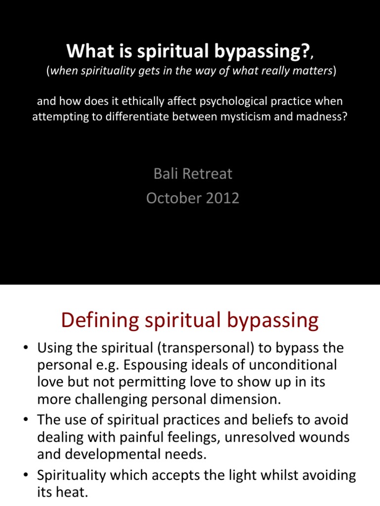 What Is Spiritual Bypassing | PDF | Spirituality | Narcissism