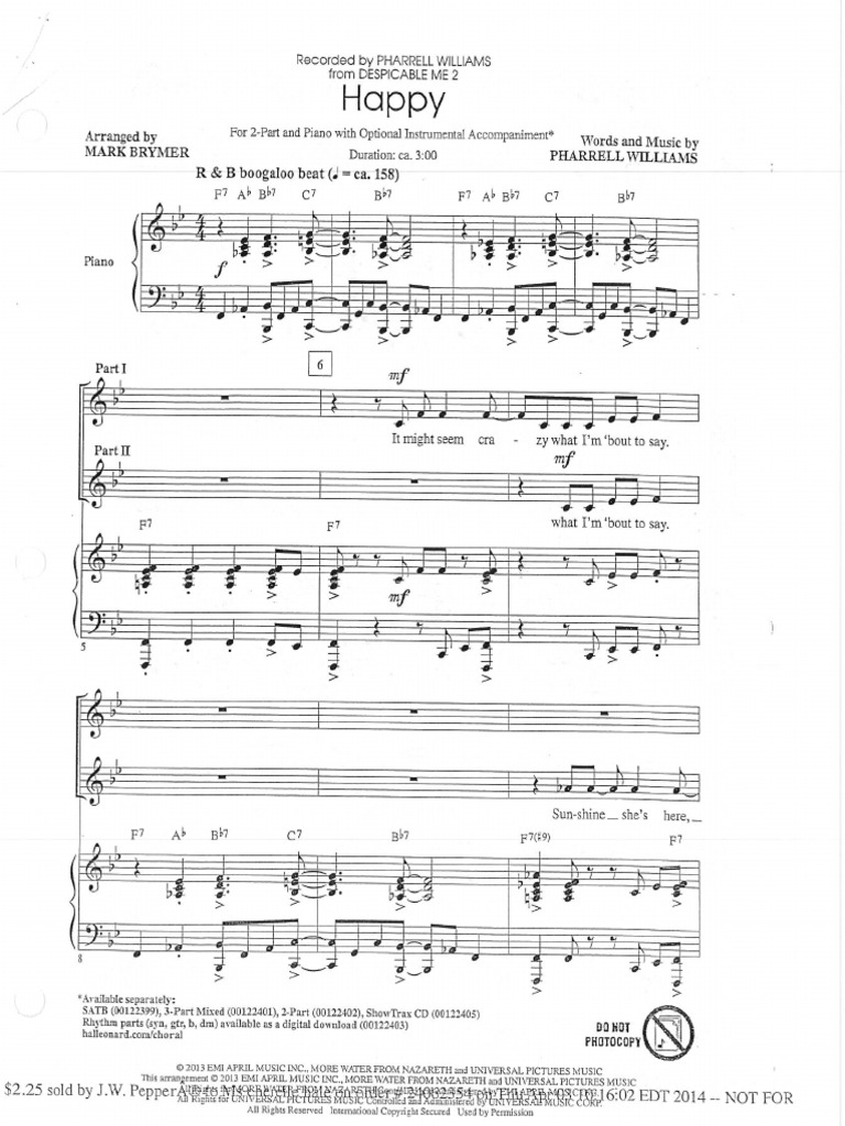 Happy Sheet Music | PDF