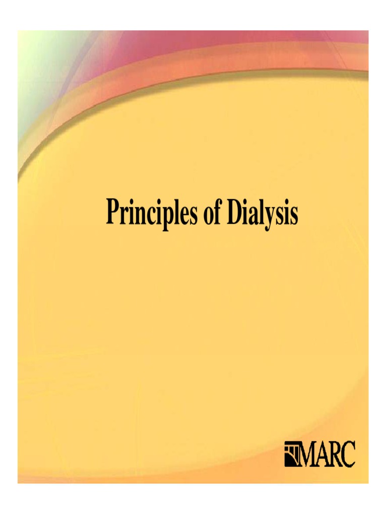 Principles Dialysis 12-09-3 | PDF | Dialysis | Kidney