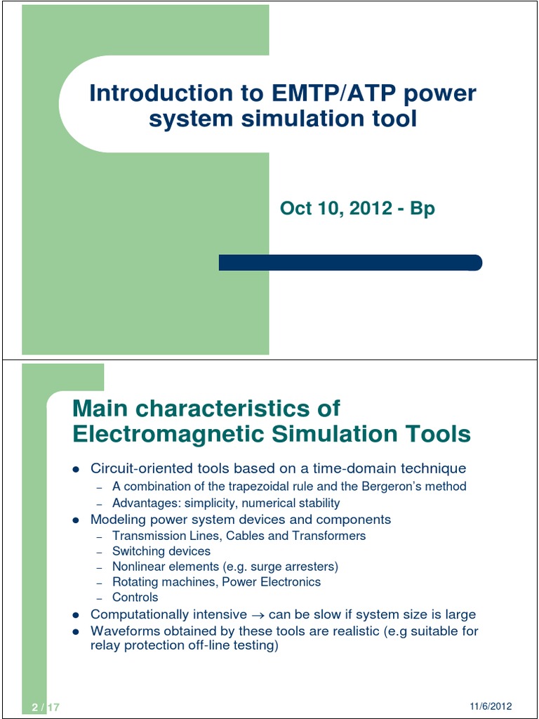 2 Intro Emtp Atp Vera | PDF | Electrical Network | Electric Power System