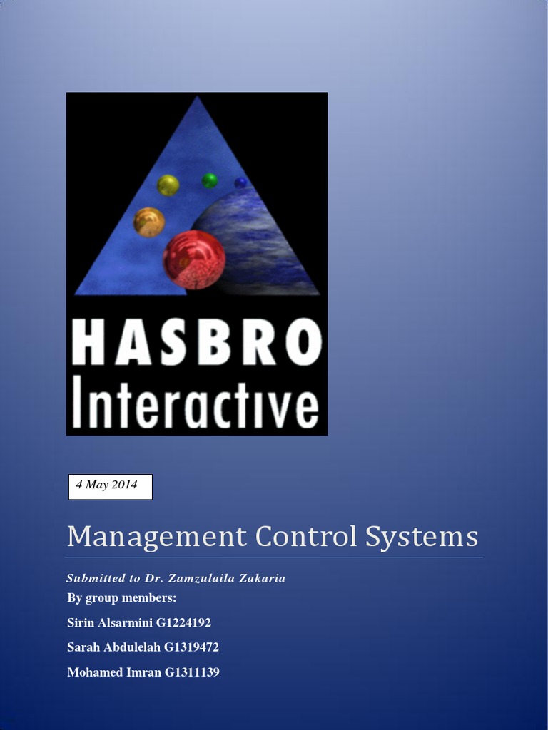 Hasbro Interactive | PDF | Hasbro | Strategic Management