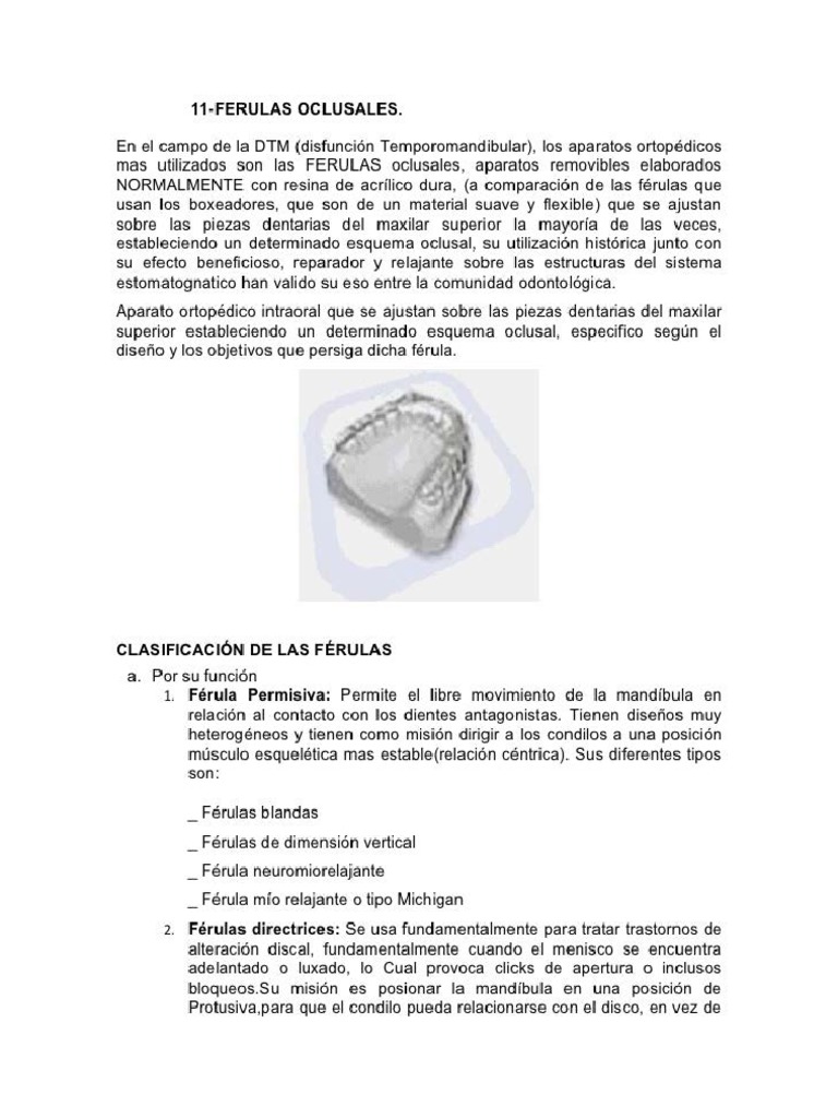 Férulas Oclusales | PDF | Ronquidos | Cepillo de dientes