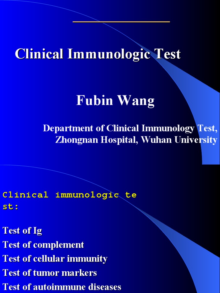 Clinical Immunologic Test Fubin Wang | Download Free PDF | Prostate ...