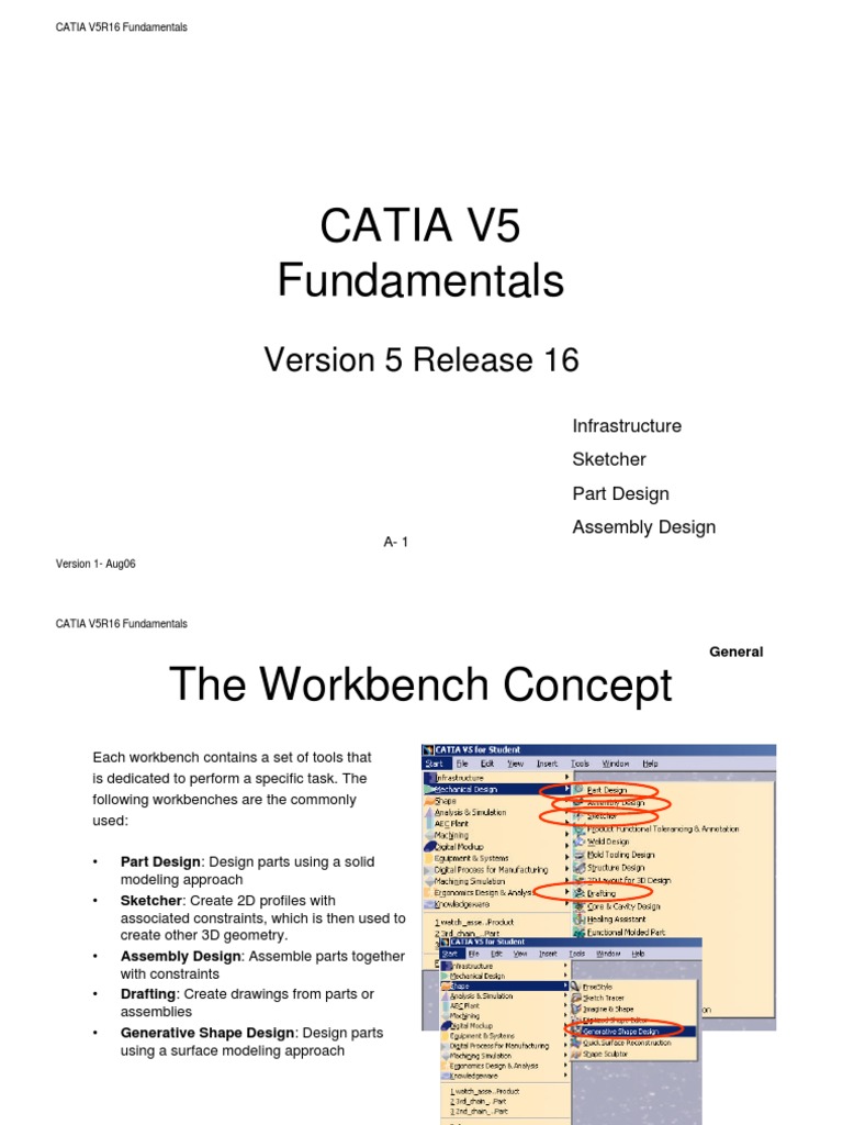 Catia V5 Fundamentals | PDF | Line (Geometry) | Tangent