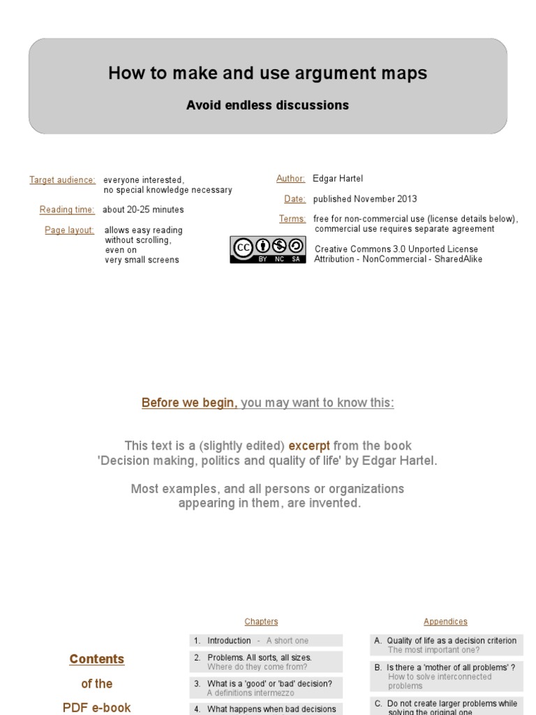 How To Make and Use Argument Maps | PDF | Argument | Reality