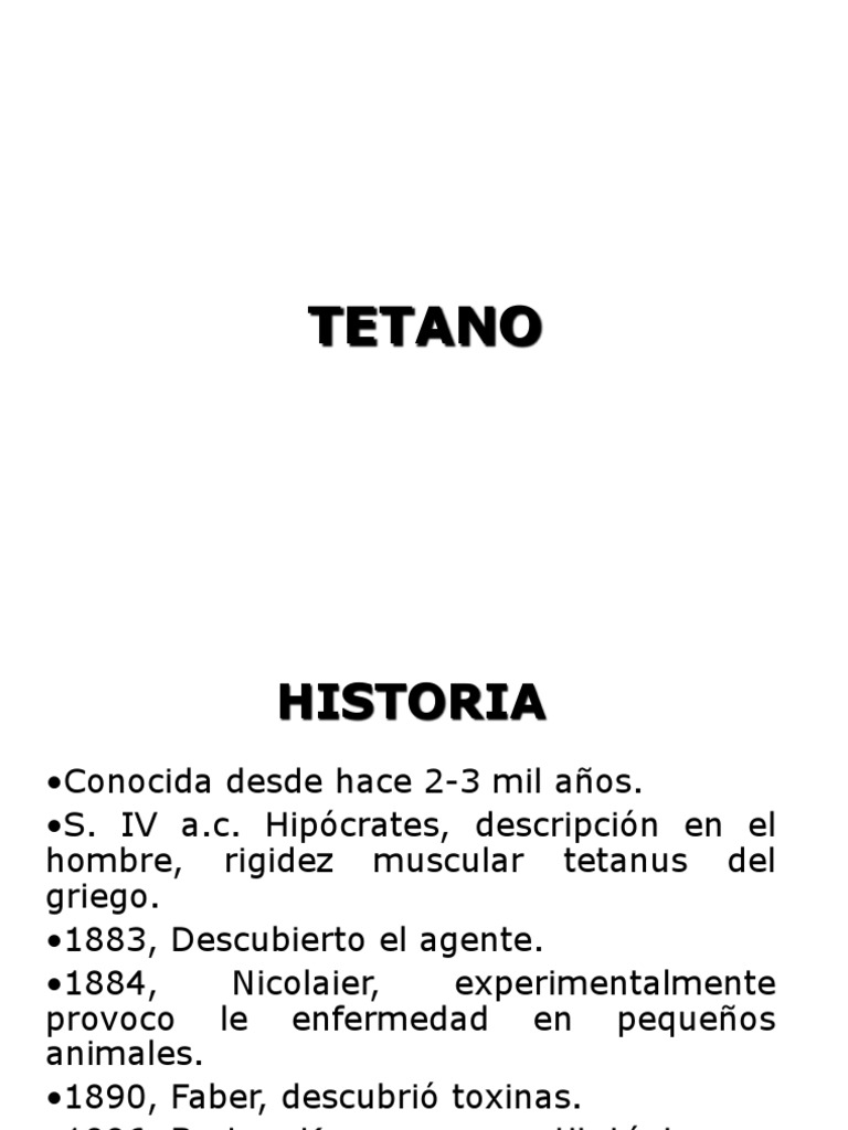 Tetano 03 | PDF | Especialidades Medicas | Enfermedades y trastornos