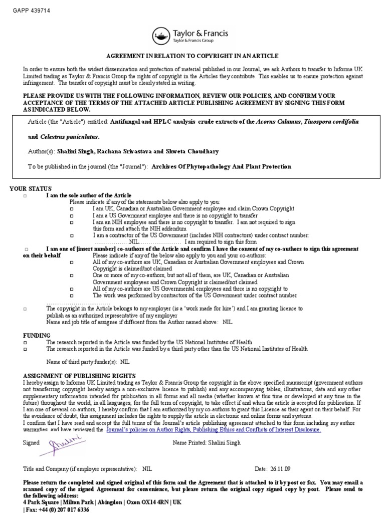 Copyright Form | PDF | Copyright | Publishing