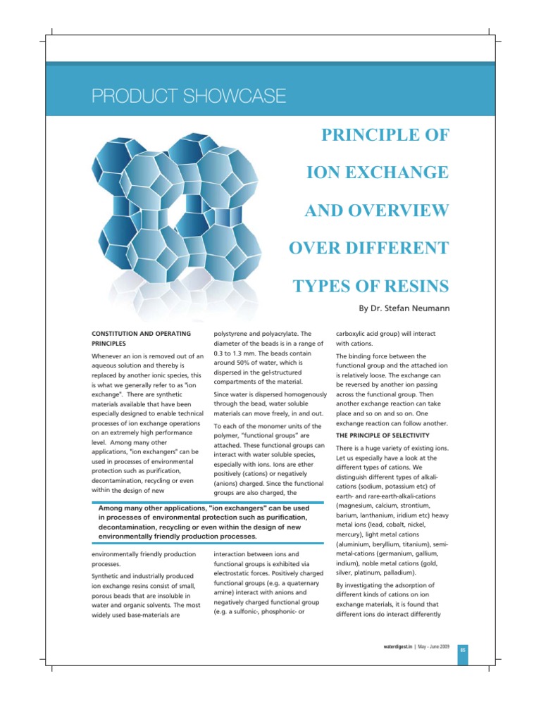 Principle of Ion Exchange and Resin Beads | Ion Exchange | Adsorption
